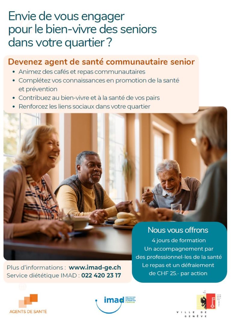 Devenez agent.e de santé communautaire senior • imad - Aide et soins à ...